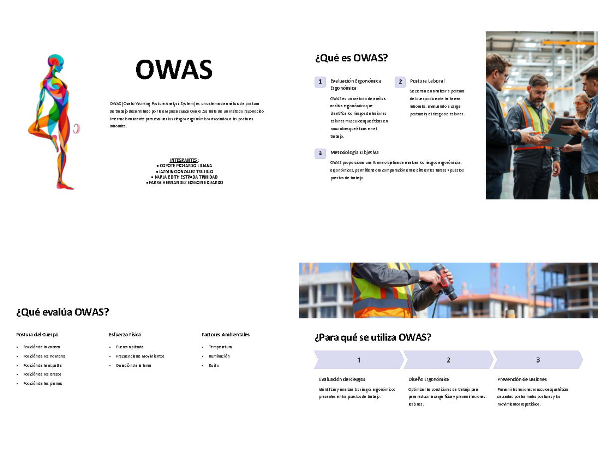 OWAS EXPO 3 - mmmm - preencoded OWAS OWAS (Ovako Working Posture ...