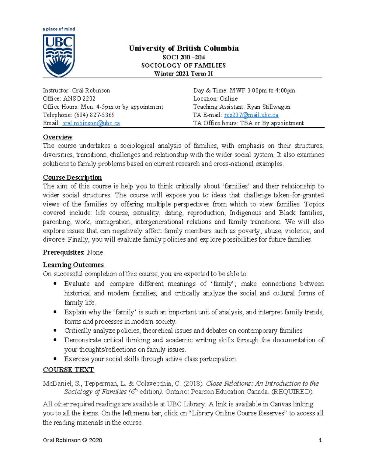 SOCI 200 Course Syllabus Winter 2021 - University of British Columbia ...