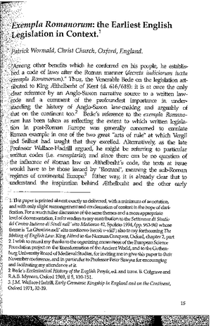 Wormald - Early Medieval Kingship - Lex Scripta and Verbum Regis ...