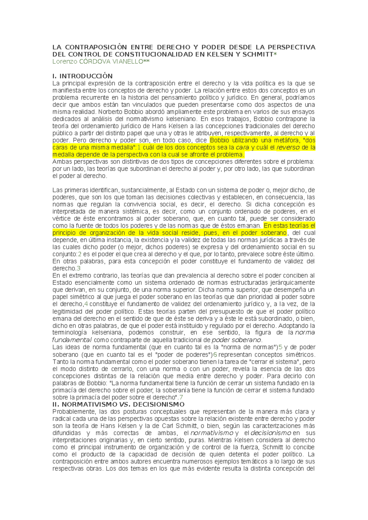 LA Contraposición Entre Derecho Y Poder Y Derecho Desde LA Perspectiva ...