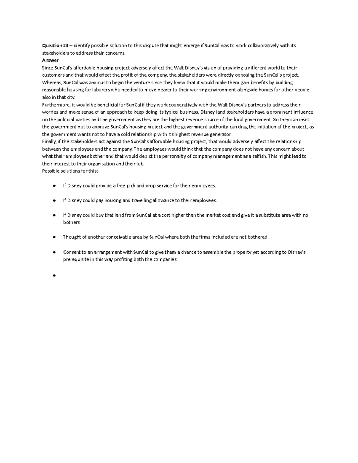 Assignment 1 part 3 - Question #3 – identify possible solution to this ...