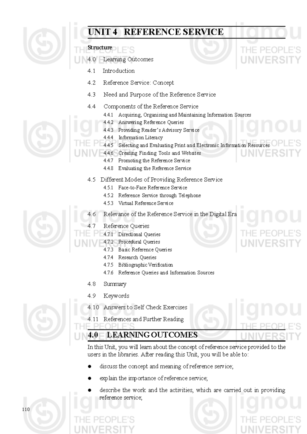 Reference Services AND Sources - UNIT 4 REFERENCE SERVICE Structure 4 ...