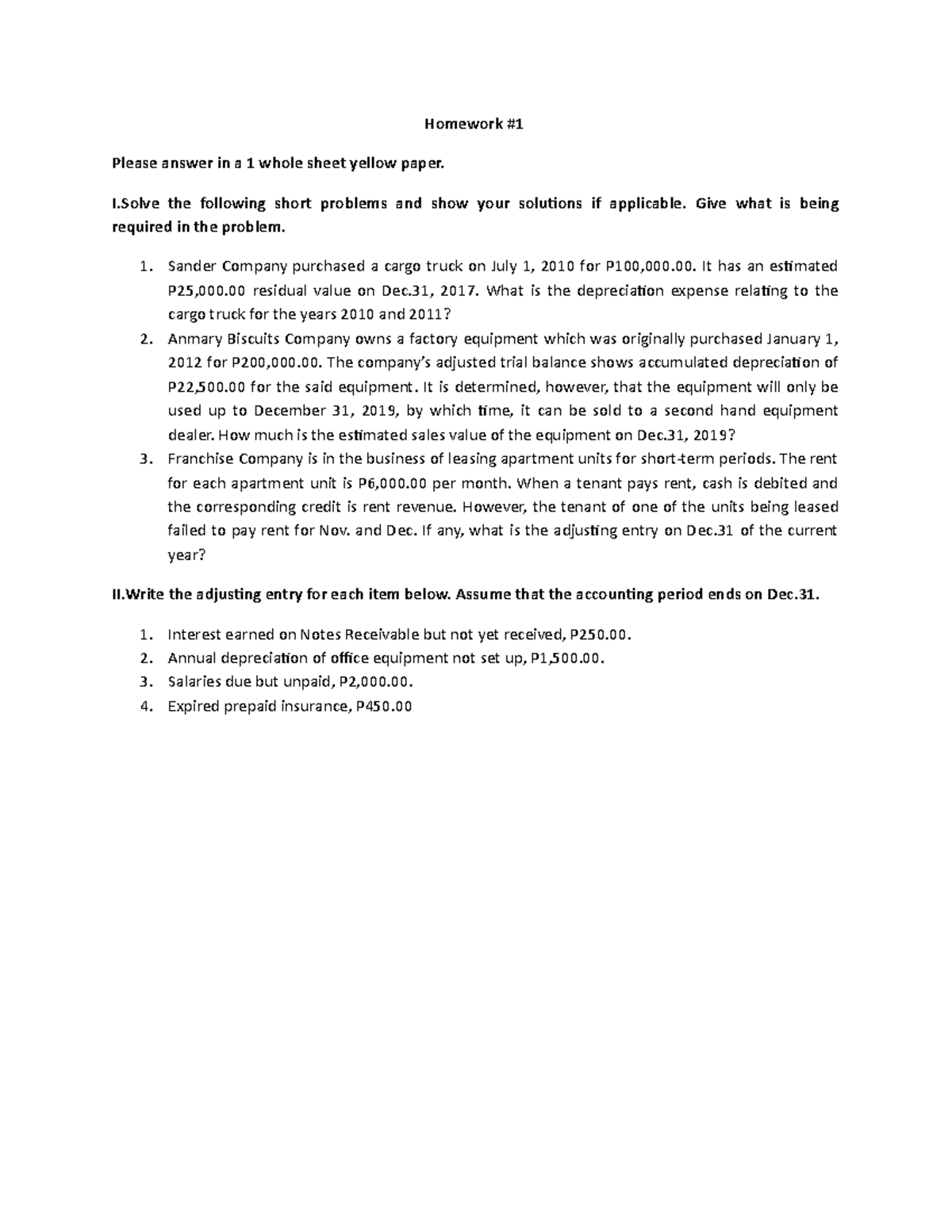 Homework CH - Practice materials - Homework # Please answer in a 1 ...