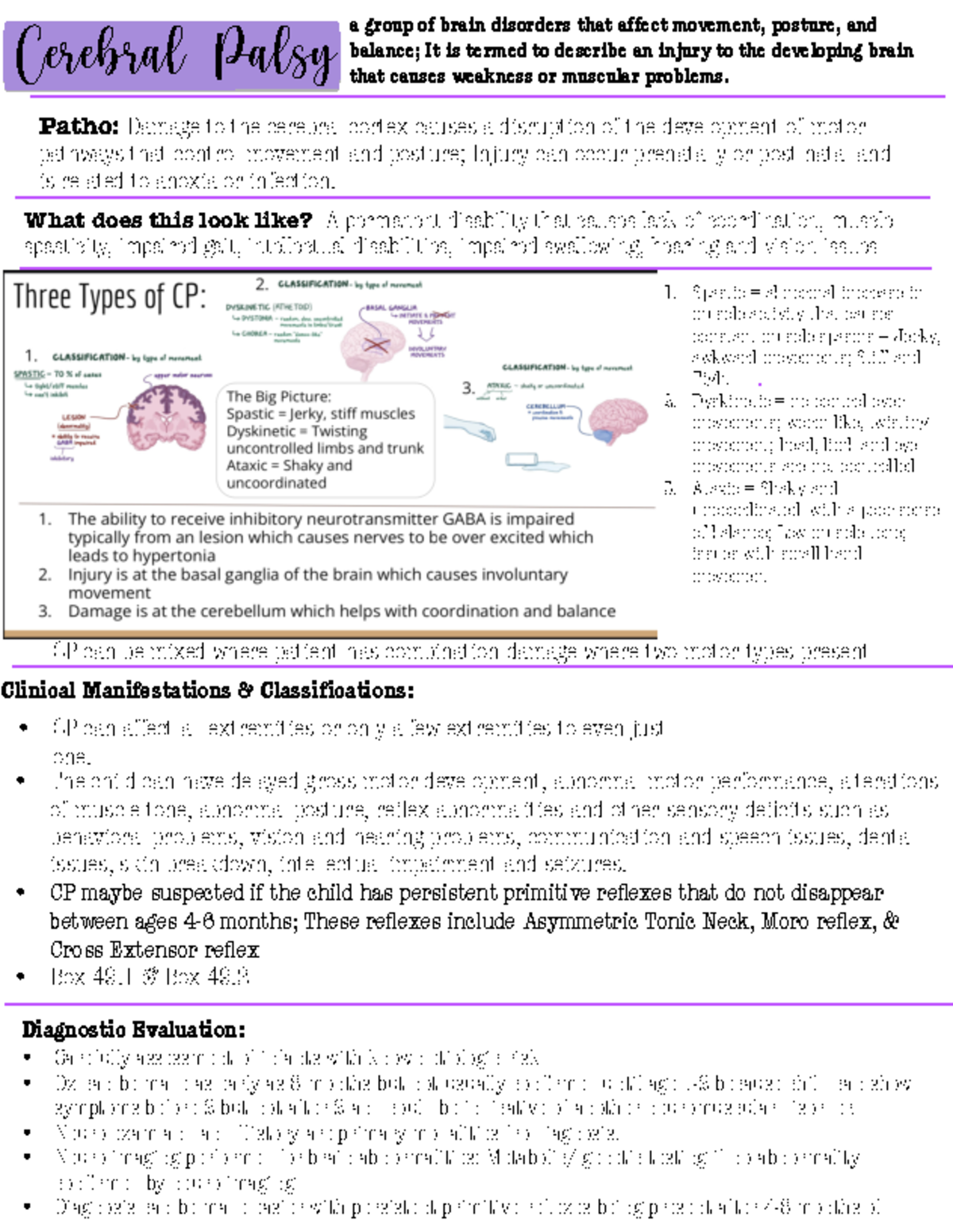 CP Study Guide 3 - Quick facts about Cerebral Palsy - Cerebral Palsy a ...