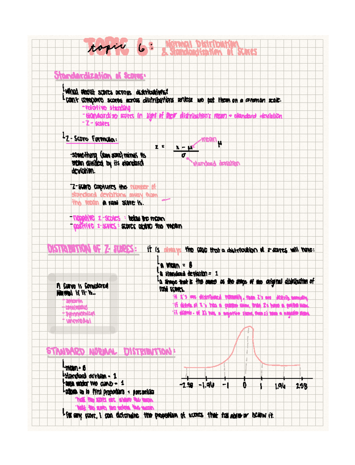 Topic 6 Lecture Notes - Trapper 66 ####### Normal Distribution ...