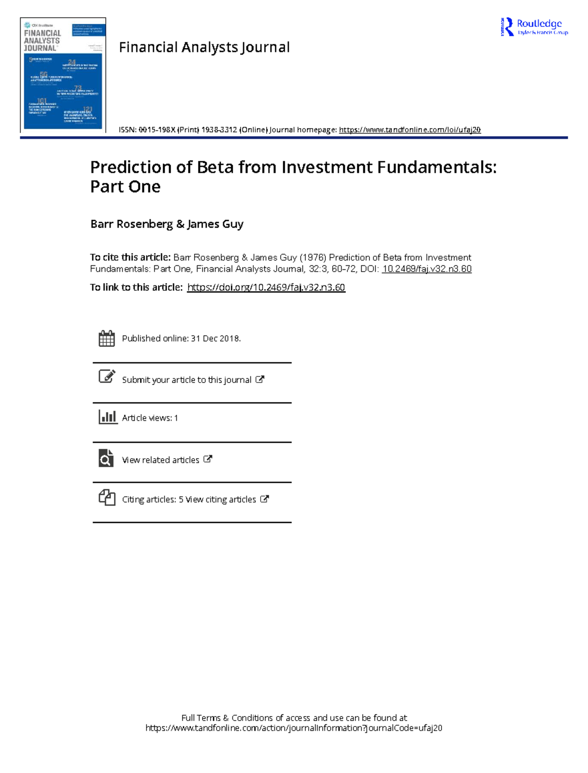 Prediction of Beta from Investment Fundamentals - 2469/faj.v32. To link ...