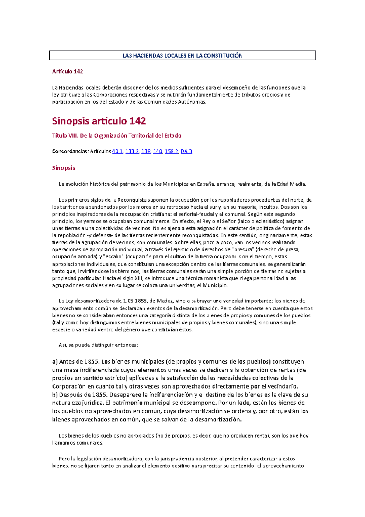 Sinopsis art. 142 C.E - Sinópsis del artículo 142 de la Constitución ...