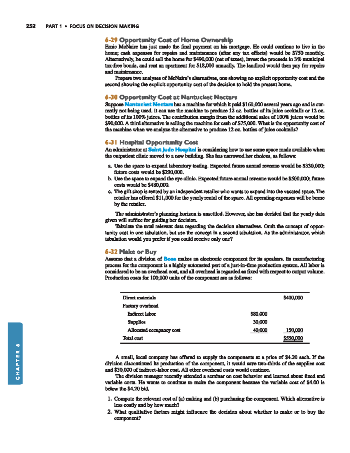 Chapter 6 - practice - managerial accounting - Studocu