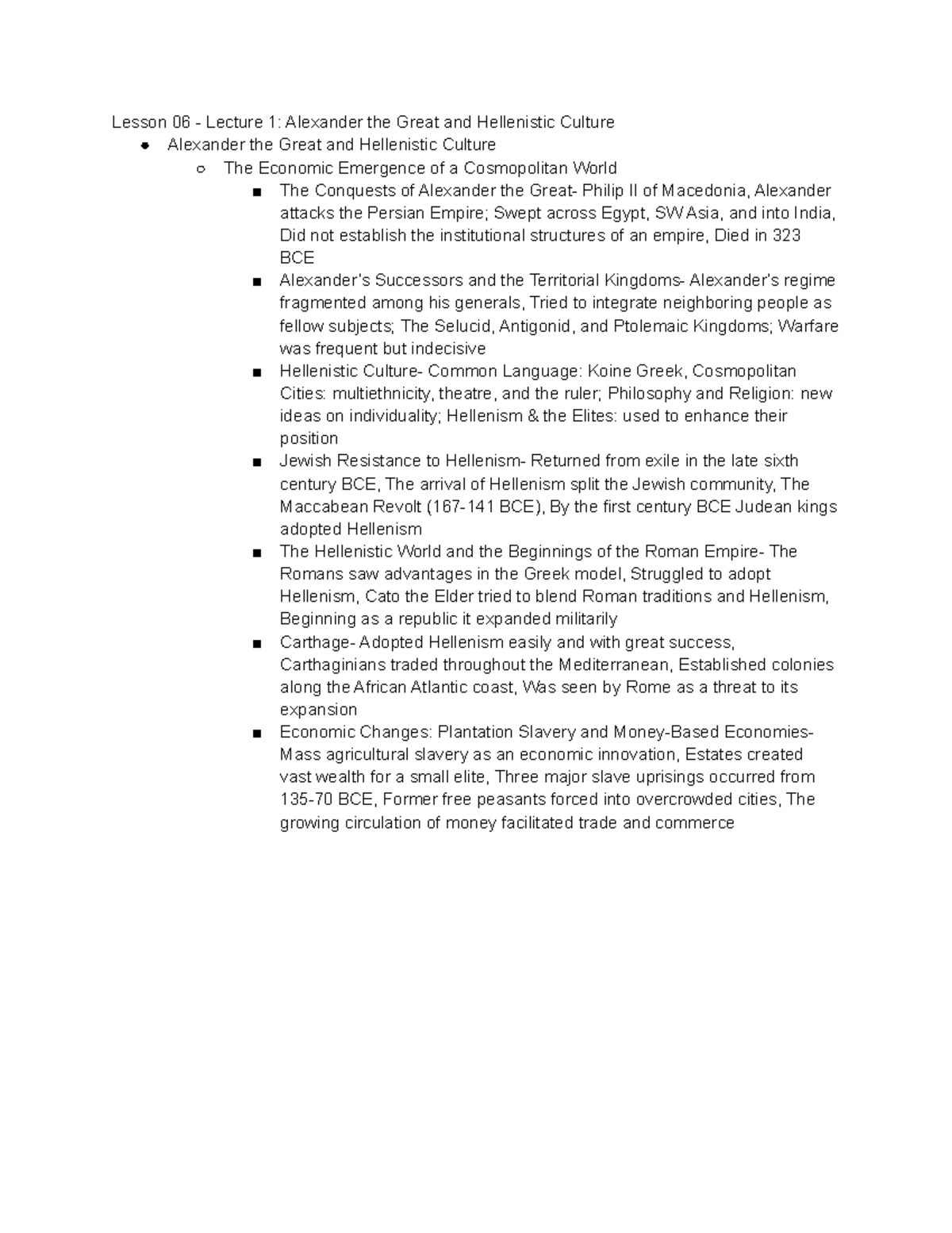 Copy of 111 - Lesson 06 Lecture 1 Alexander the Great and Hellenistic ...