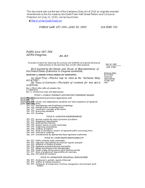 SOX Section 404 Management Assessment of Internal Controls - All annual ...