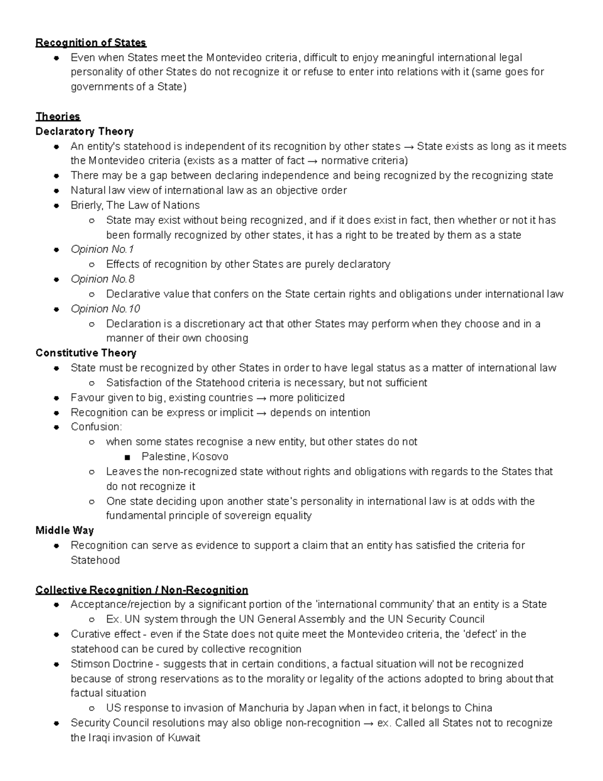 6 Recognition of States and Governments - Recognition of States Even ...