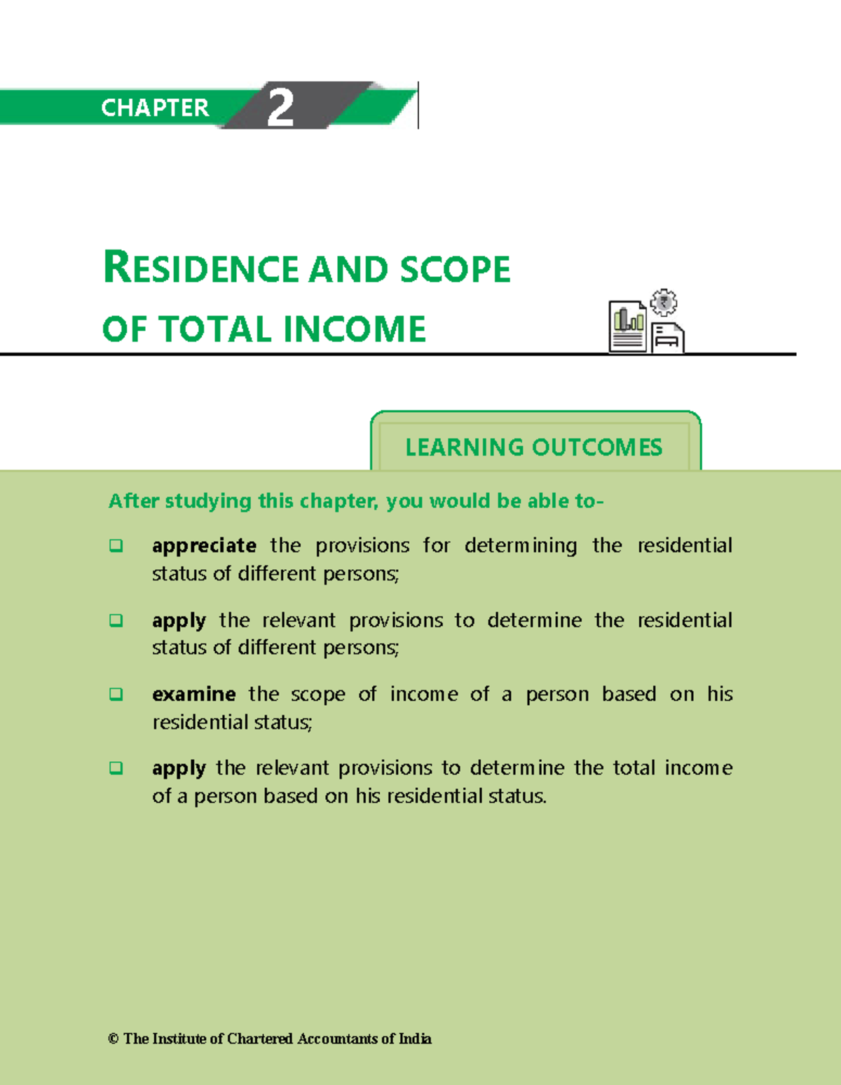 Chapter 2 Residence and Scope of Total Income - LEARNING OUTCOMES ...