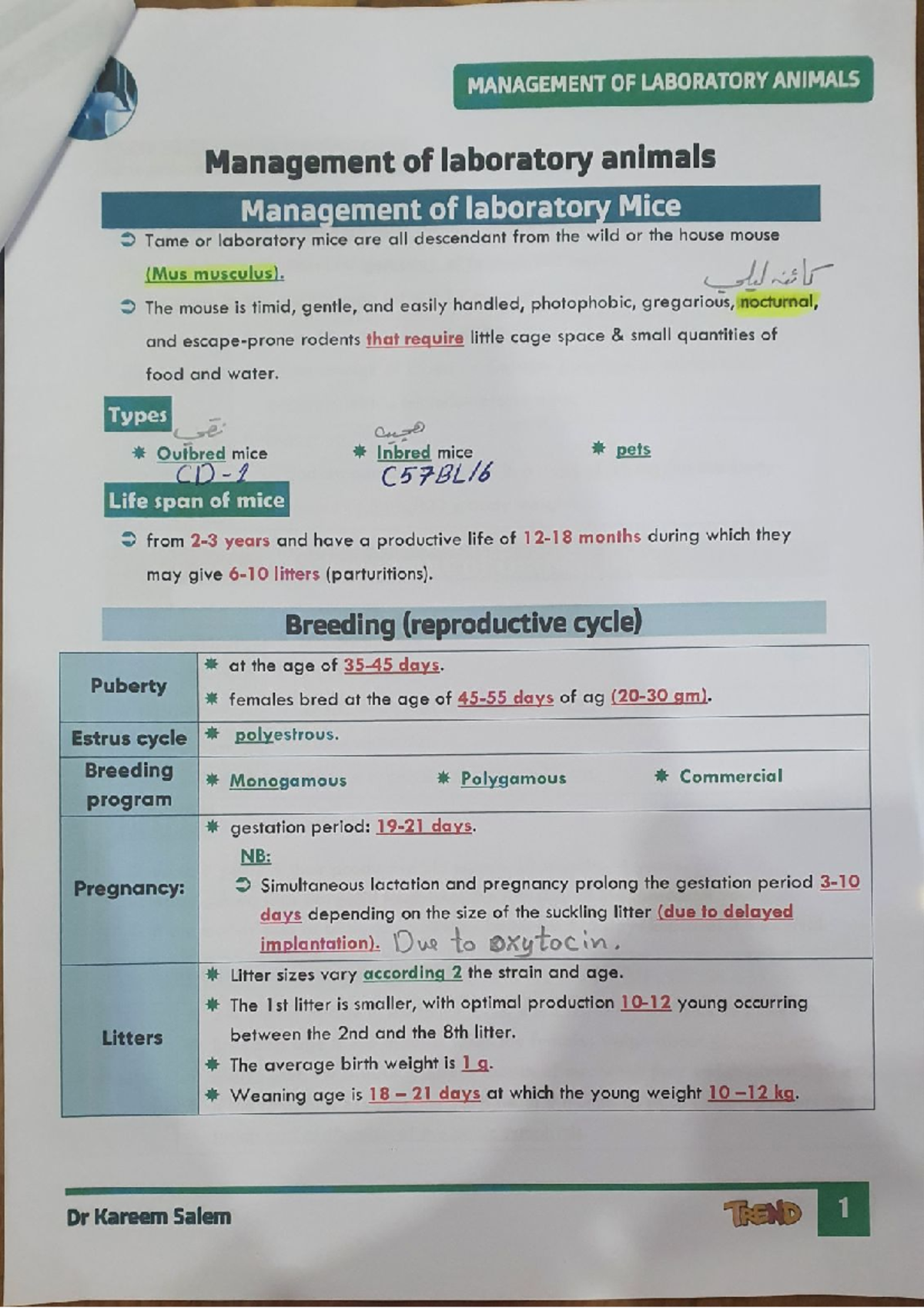 Management of lab 2 - Animal behavior - Studocu