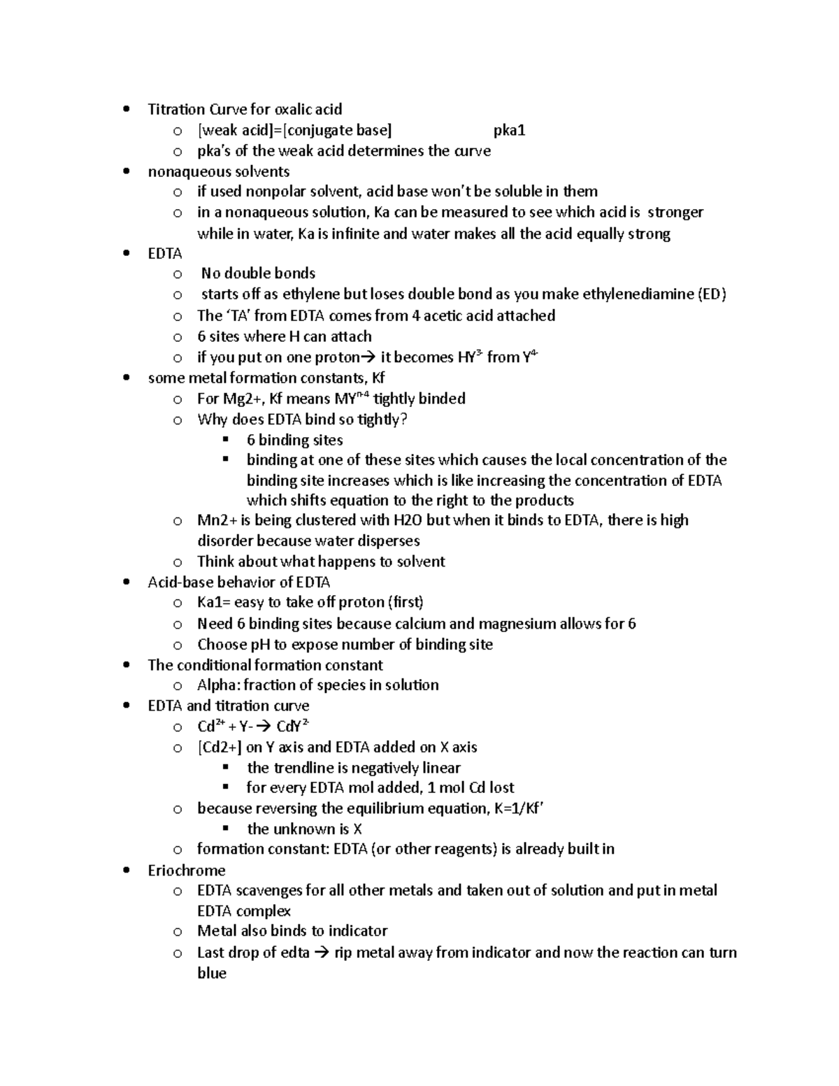 JUN18 CHEM335101 METZ - lecture notes - Titration Curve for oxalic acid ...