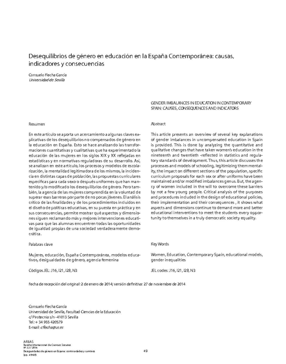 lectura tema 1 gyed - 49 Desequilibrios de género en educación en la ...