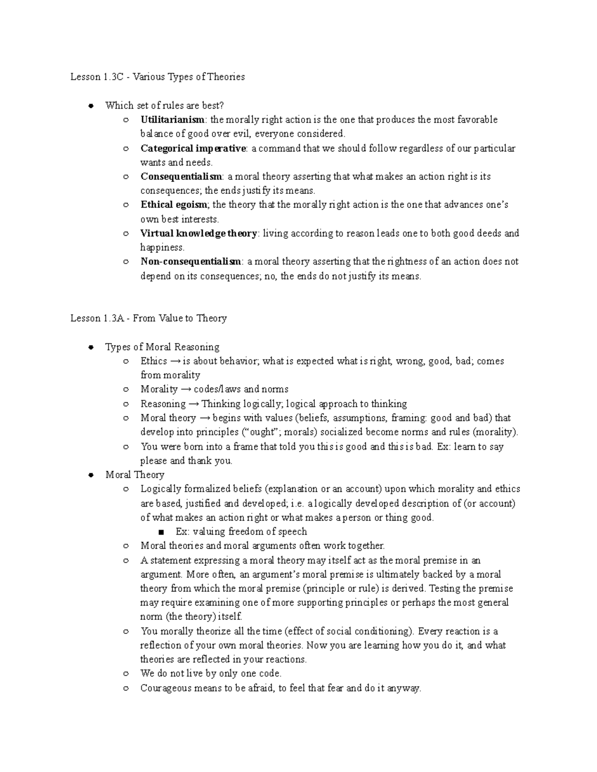 Module 1 - Lecture notes 1 - Lesson 1 - Various Types of Theories Which ...