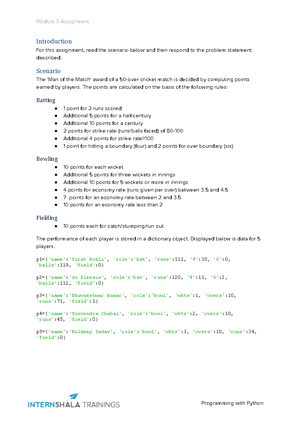 Python Final Project Problem Statement - Introduction You have ...