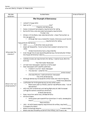 Give Me Liberty ch. 11 notes - Chapter 11 The Peculiar Institution The ...