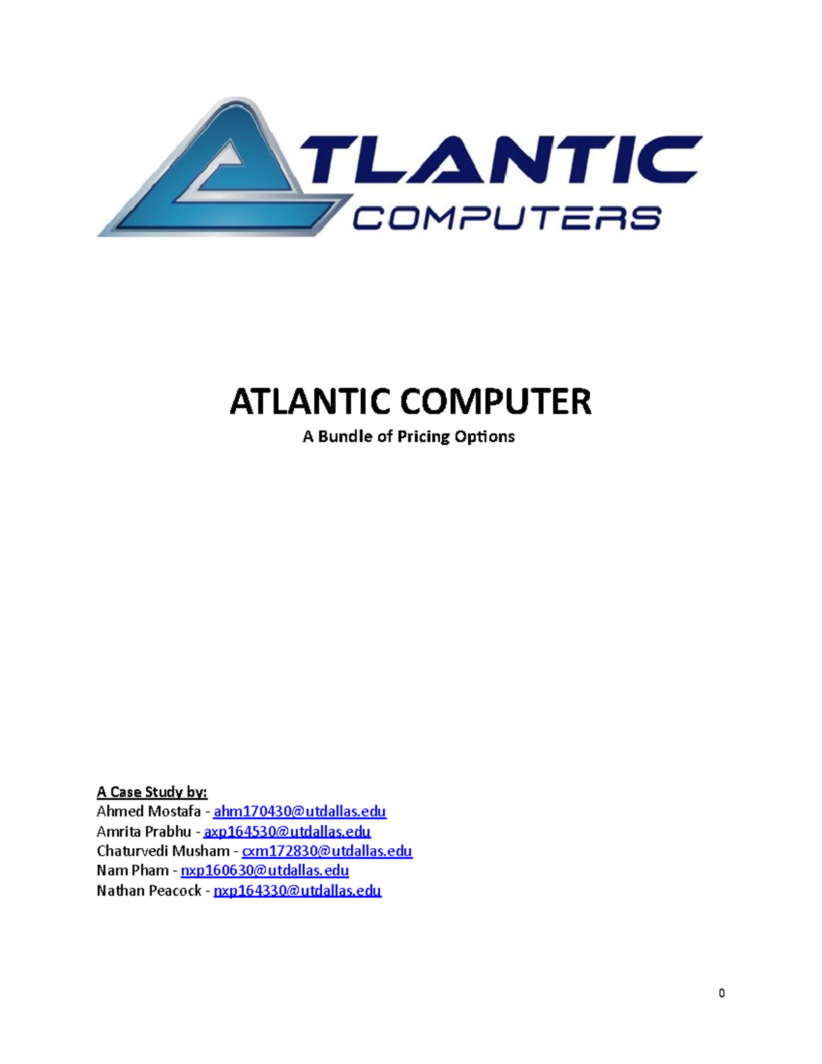 Atlantic Computer Report - ATLANTIC COMPUTER A Bundle of Pricing ...