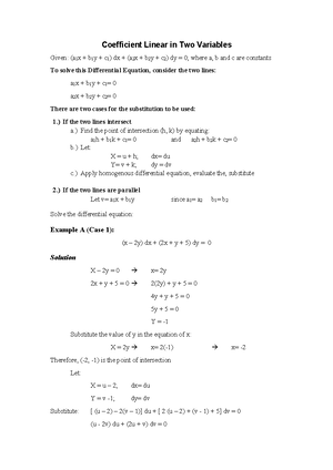 DE1 - ..... - Differential Equations Here starts the lesson! For ...