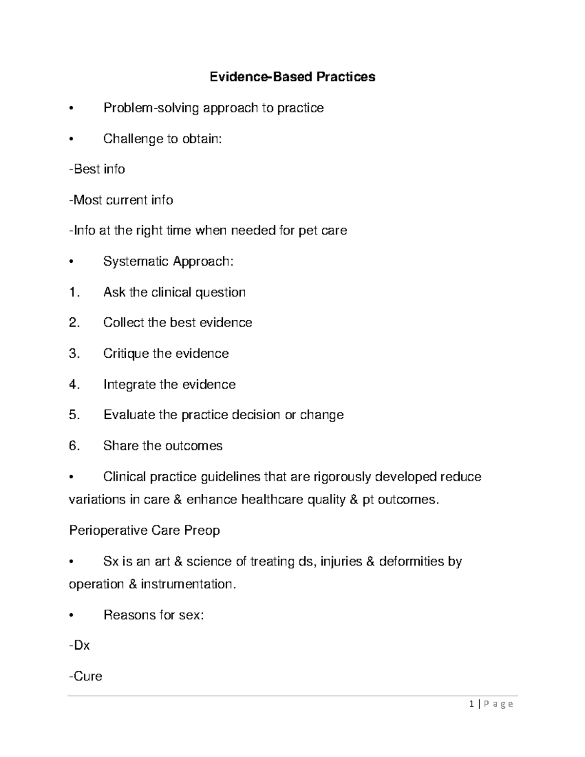 Evidence-Based Practices - Evidence-Based Practices Problem-solving ...