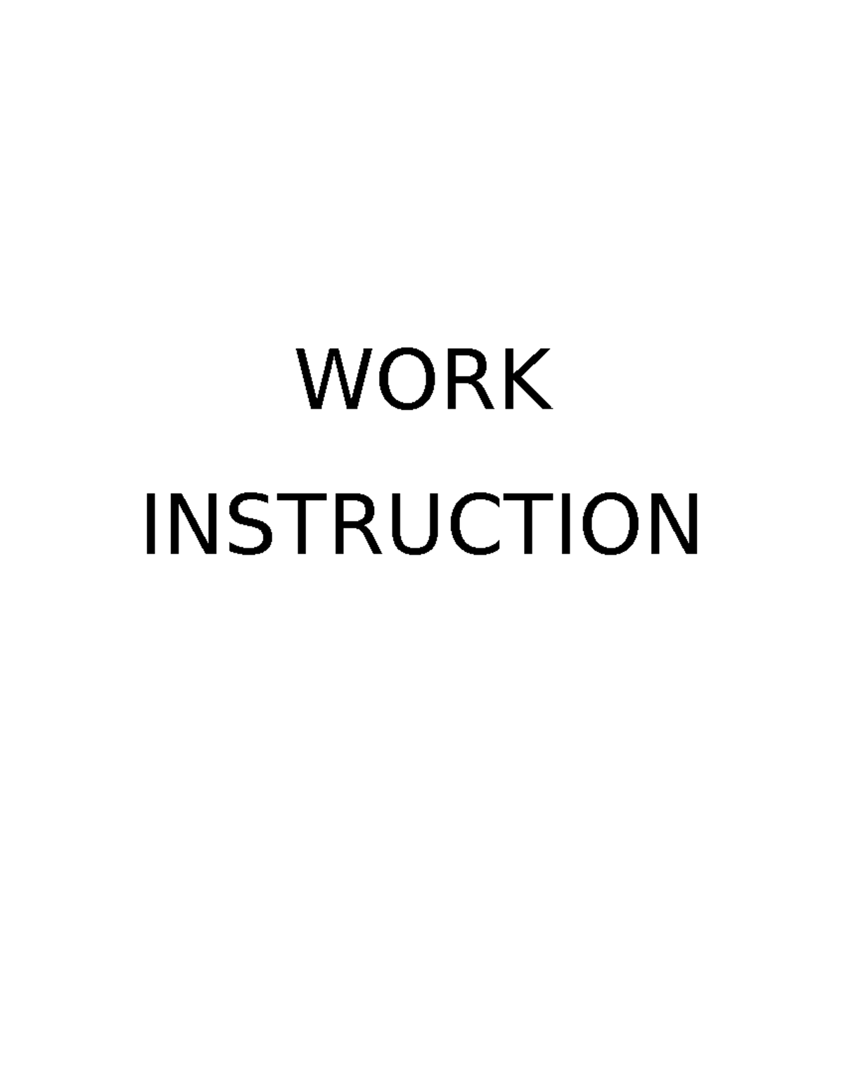 Procedural Manual- label - Early Childhood Education - WORK INSTRUCTION ...