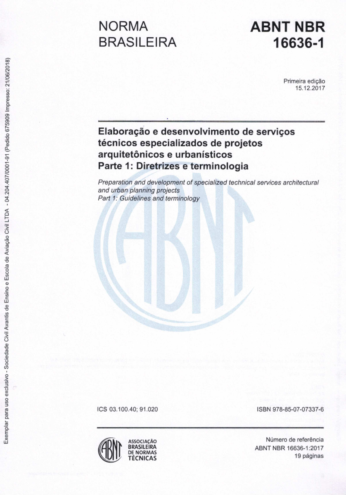 NBR 16636 - Parte 1 - Diretrizes e Terminologias - Arquitetura E ...