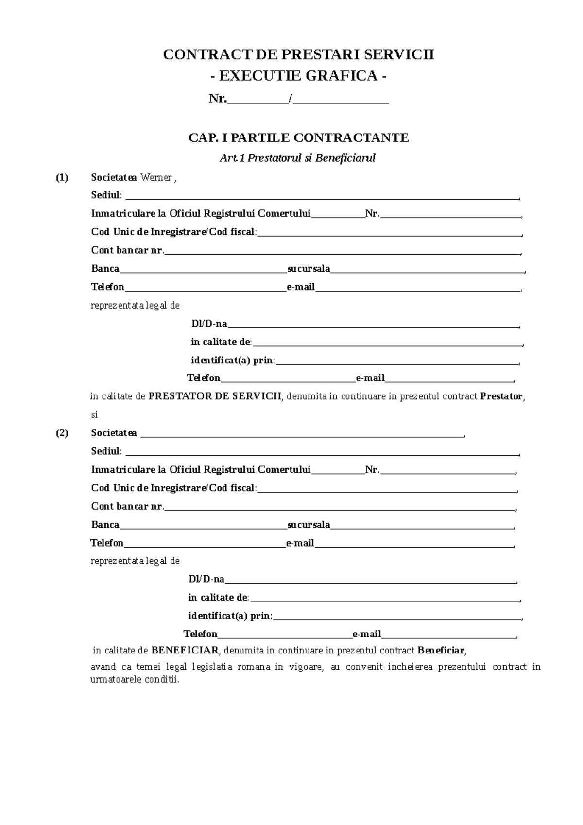 Demo contract prestari servicii executie grafica si cesiune dr autor ...