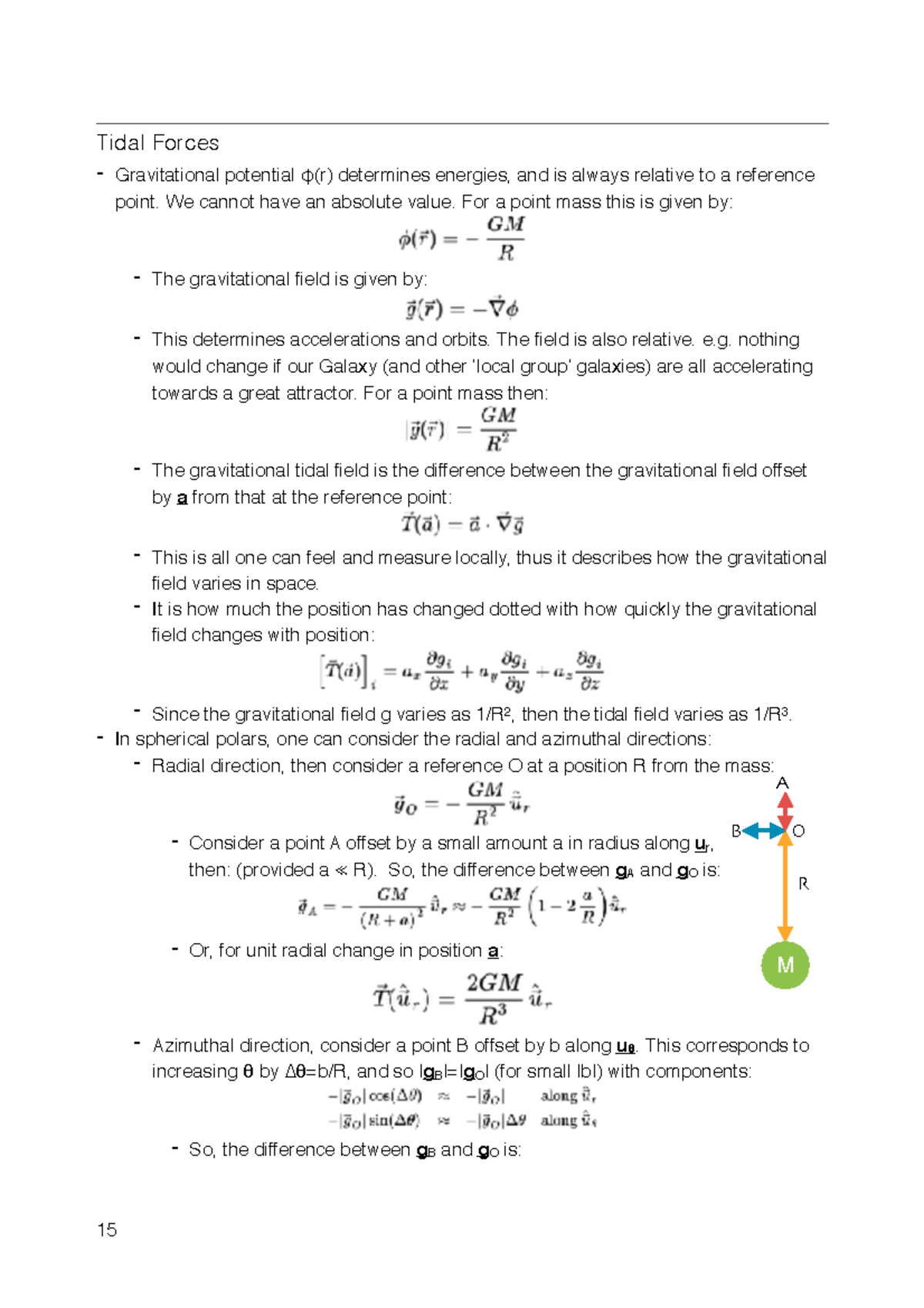 1B Natural Sciences - Physics B - Dynamics - Part 3 - Tidal Forces ...