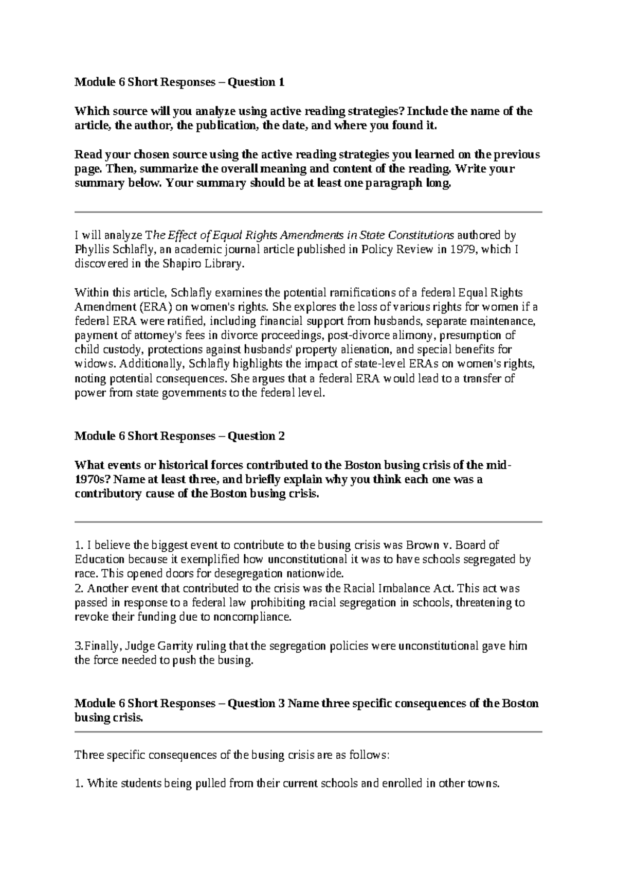 Module 6 - Short Answers - Module 6 Short Responses – Question 1 Which ...