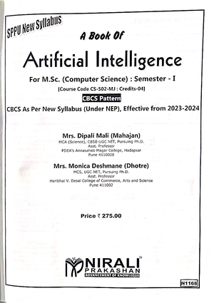 M.SC ( Computer Science ) 2023 Pattern - Total No. of Questions : 7] [6173]- First Year M ...