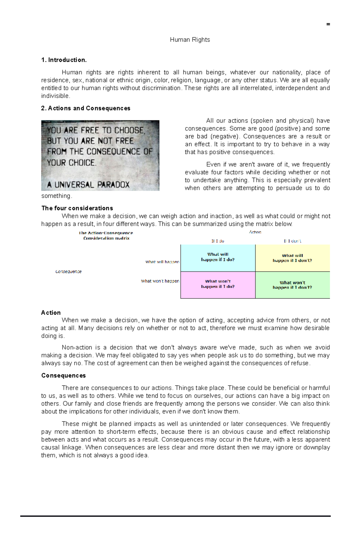Human Rights - Human Rights Introduction. Human rights are rights ...