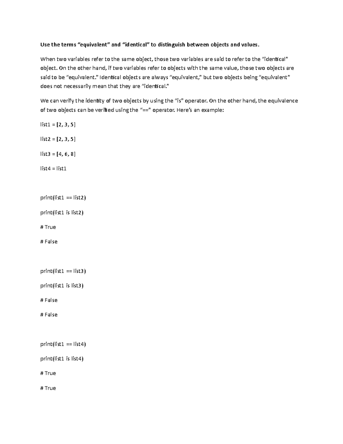 Discussion Forum Unit 6 - Use the terms “equivalent” and “identical” to distinguish between ...