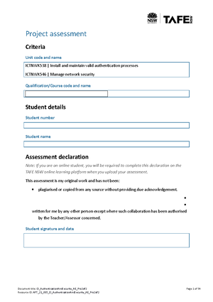 Cl Authentication And Security AE Pro2of2 Appx Gelos Report Template ...