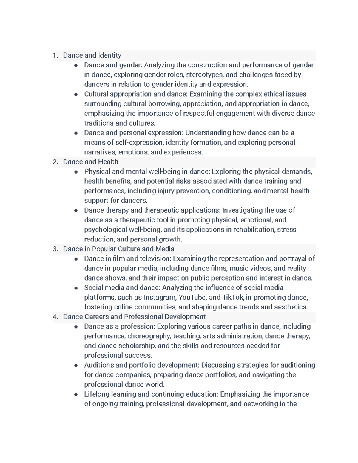 Dance and Identity - ... - Dance and Identity Dance and gender ...