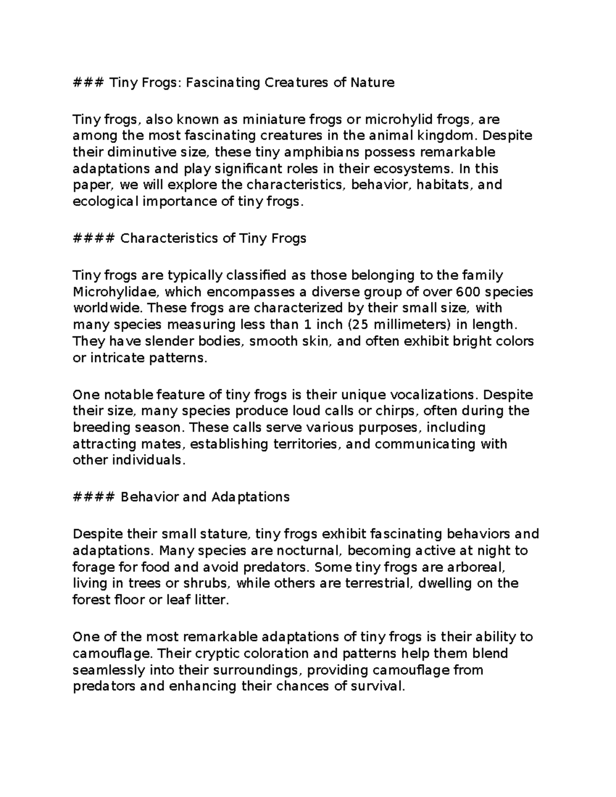 Tiny Frogs - Despite their diminutive size, these tiny amphibians ...