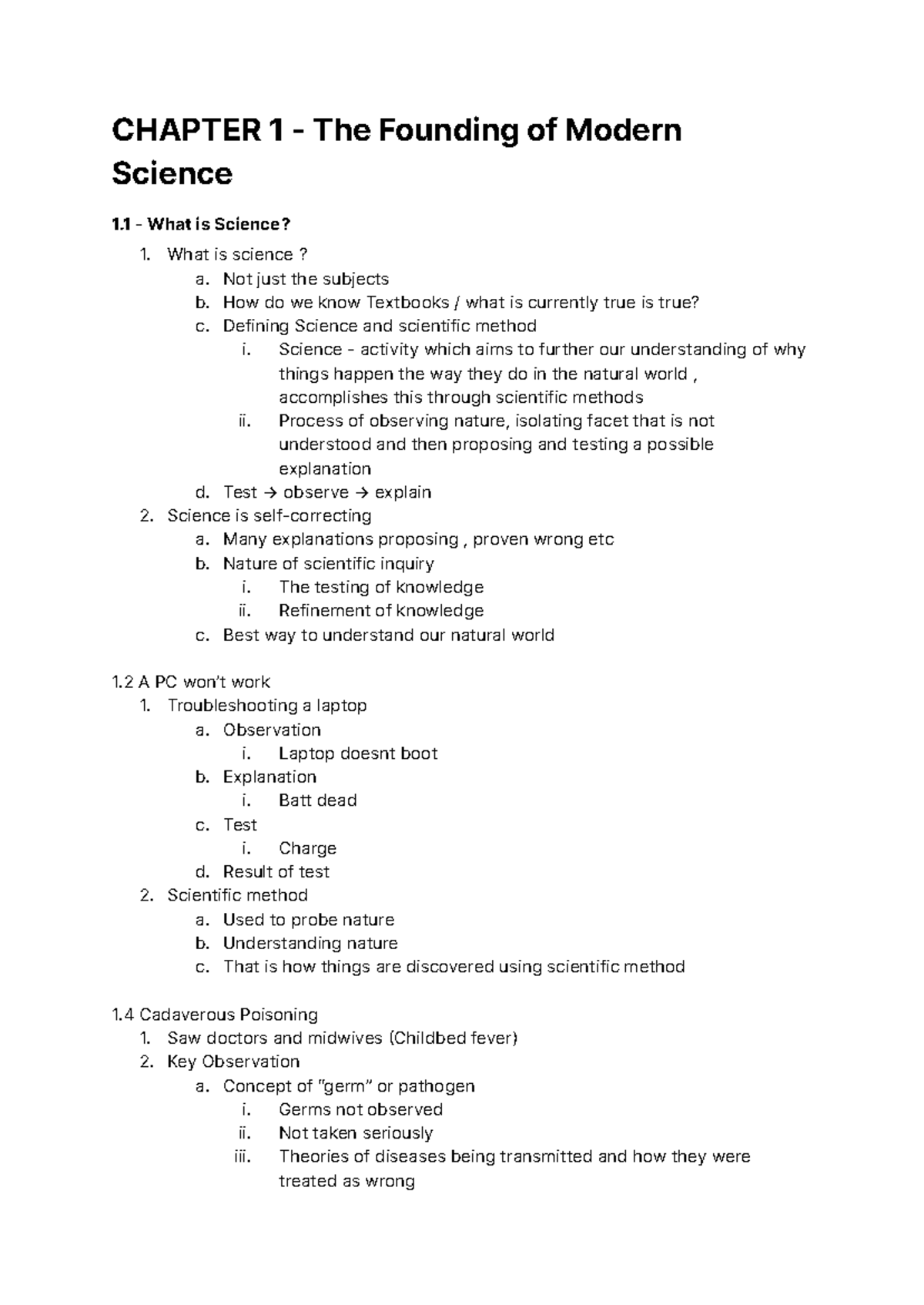 HSI1000 full notes - CHAPTER 1 - The Founding of Modern Science 1 ...