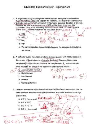 STAT380 S23 Ch2 Activity 2-1 Solutions - STAT 380 - Studocu