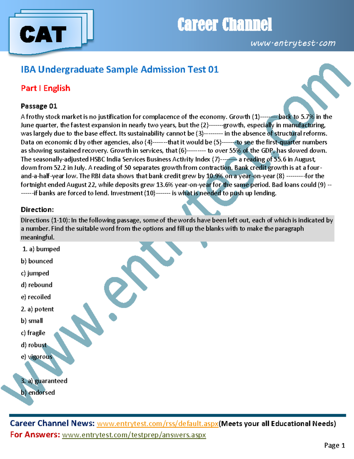 Iba sample admission test 01 - computer architecture and assembly ...