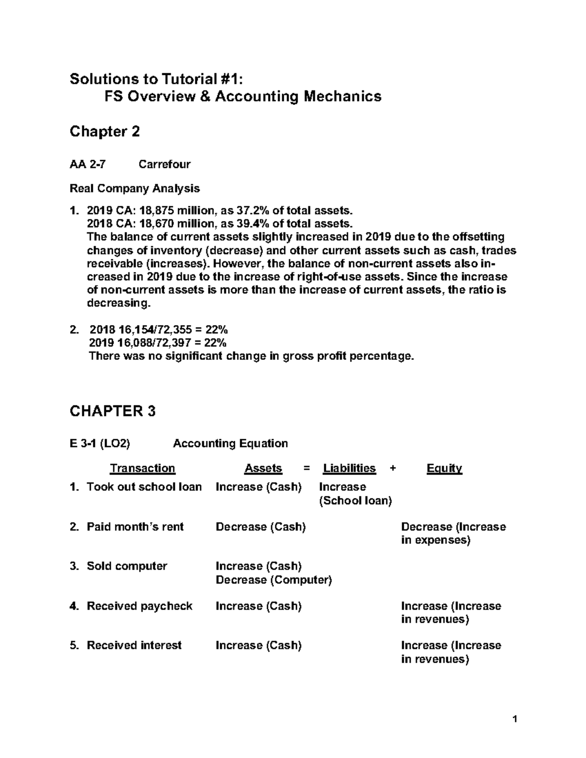 Tutorial 01 - Solutions - ACC1701 - NUS - Studocu