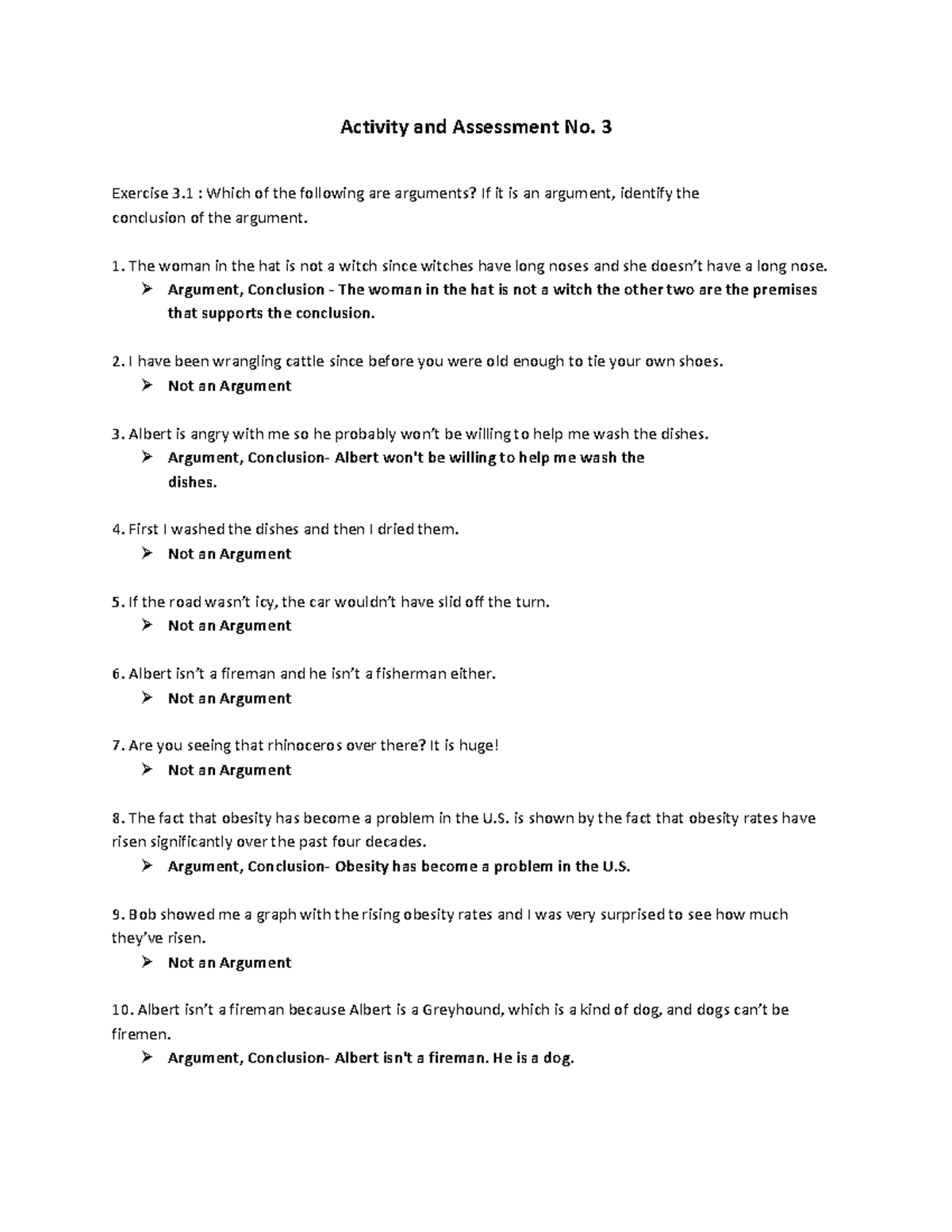 Activity 3 - solution - Activity and Assessment No. 3 Exercise 3 ...