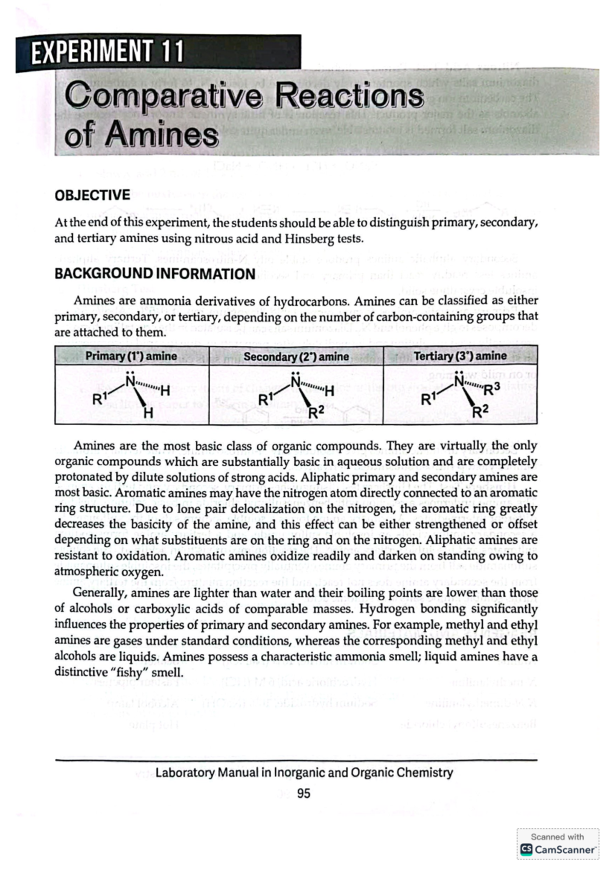 Experiment-8 - CHEM EXPERIMENT - EXPERIMENT 11 Comparative Reactions of ...