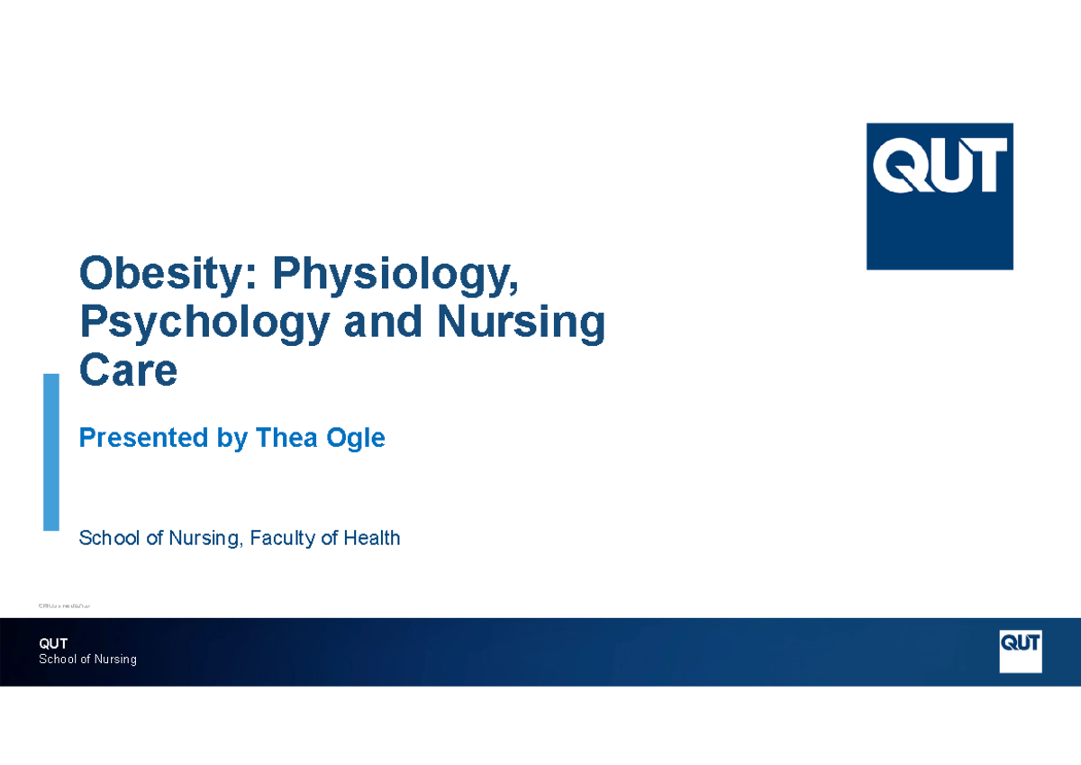 Obesity Lecture full page slides - Obesity: Physiology,Psychology and ...
