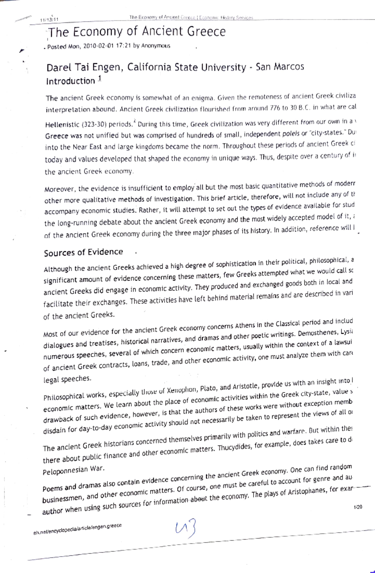 Economy of ancient Greece - Posted Mon, 2010-02-01 17:21 by Anonymous ...