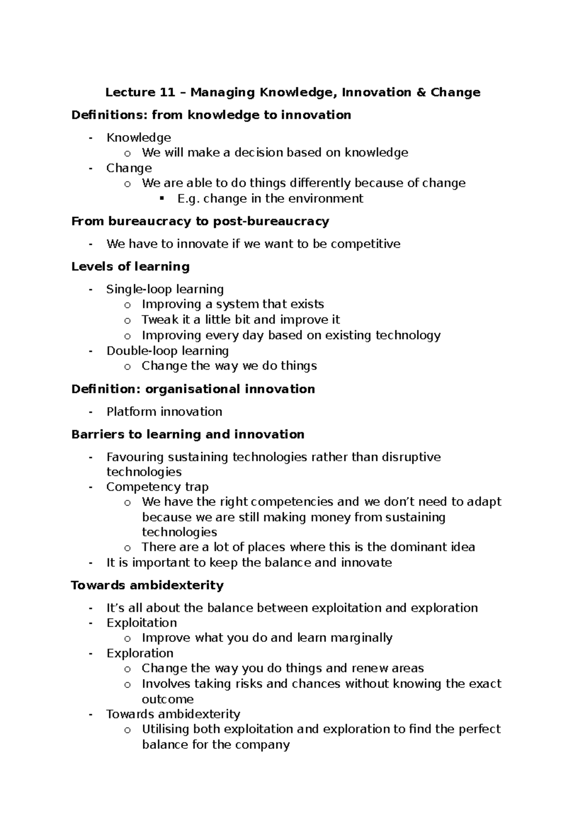 Week 11 - 21129 Managing People and Organisations - Lecture 11 ...