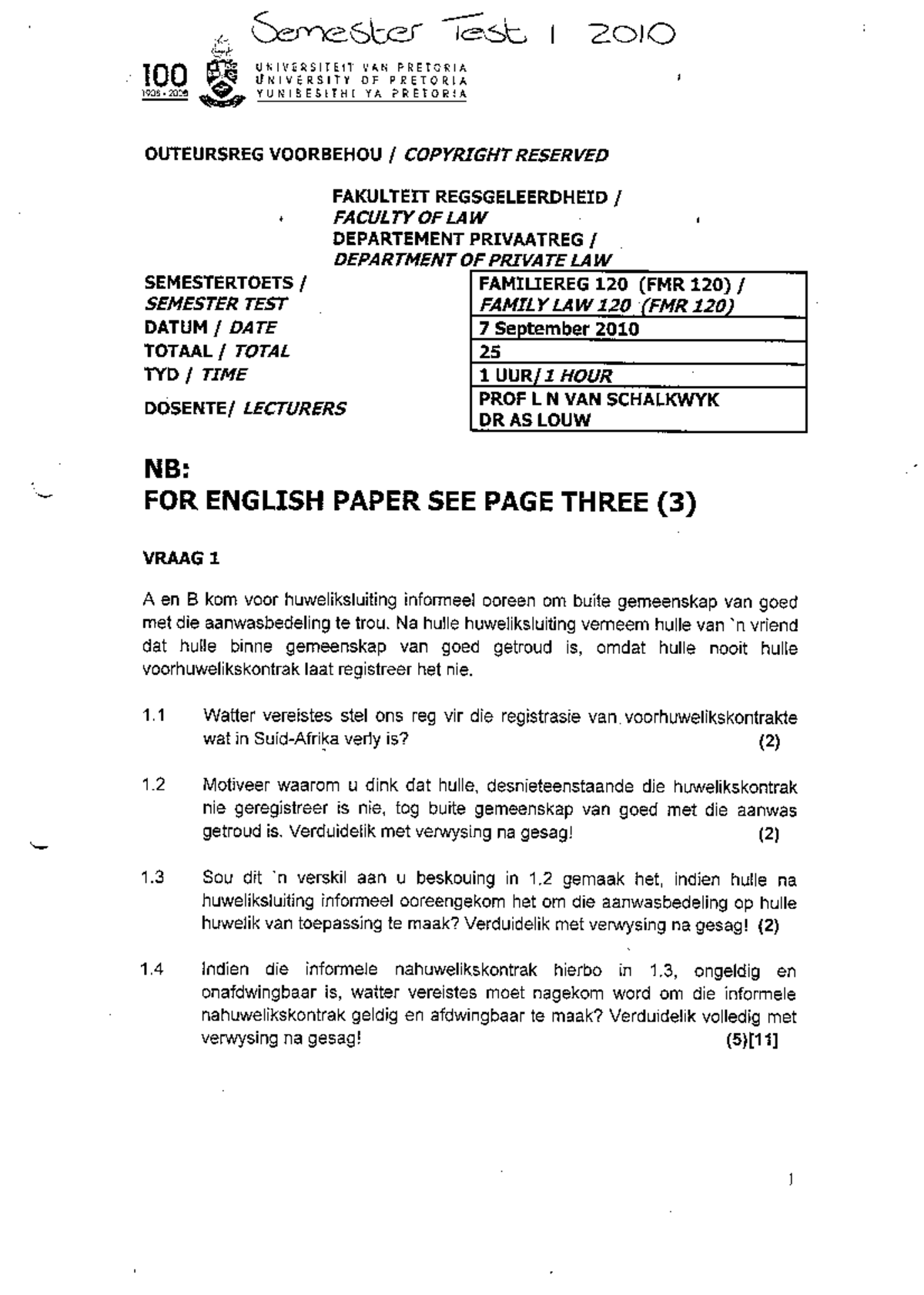 FMR 2011 okt, 2010 sep, 2009 aug,2008 sep - Semester Test 2010 100 ...