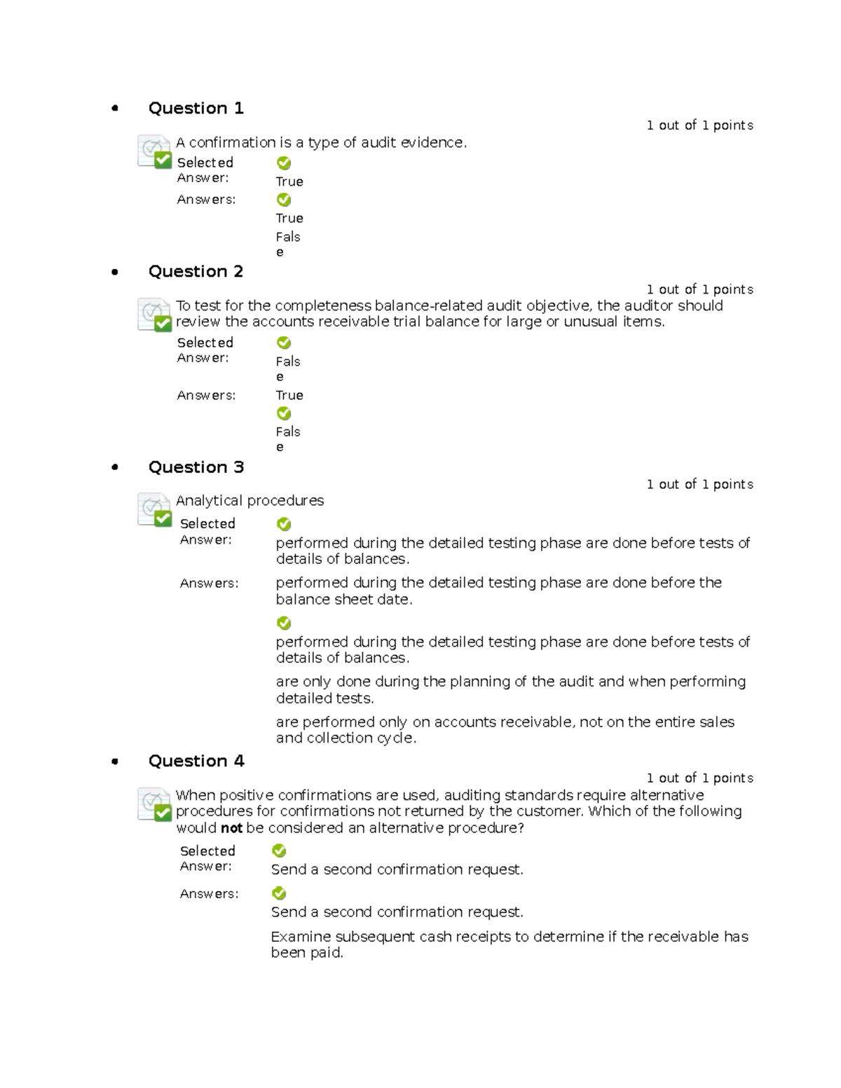 Chapter 16 questions and answers - Question 1 1 out of 1 points A con昀椀rmation is a type of ...
