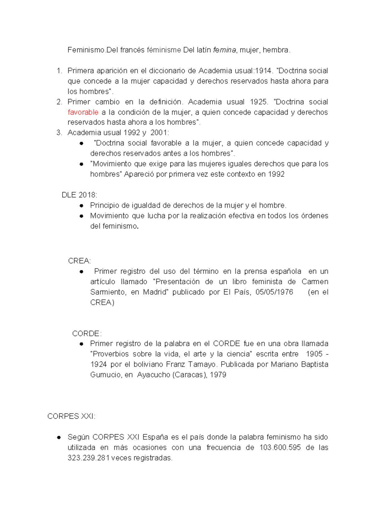 Lengua española la palabra feminismo - Warning: TT: undefined function: 32 Warning: Error during ...