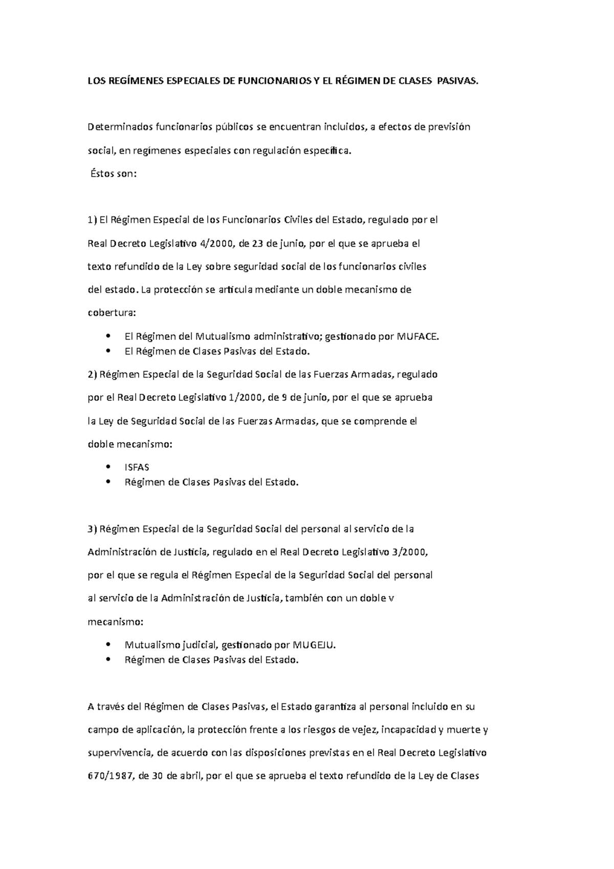 Regimen DE Seguridad Social DEL Persolan DE LAS Administraciones PÃ ...