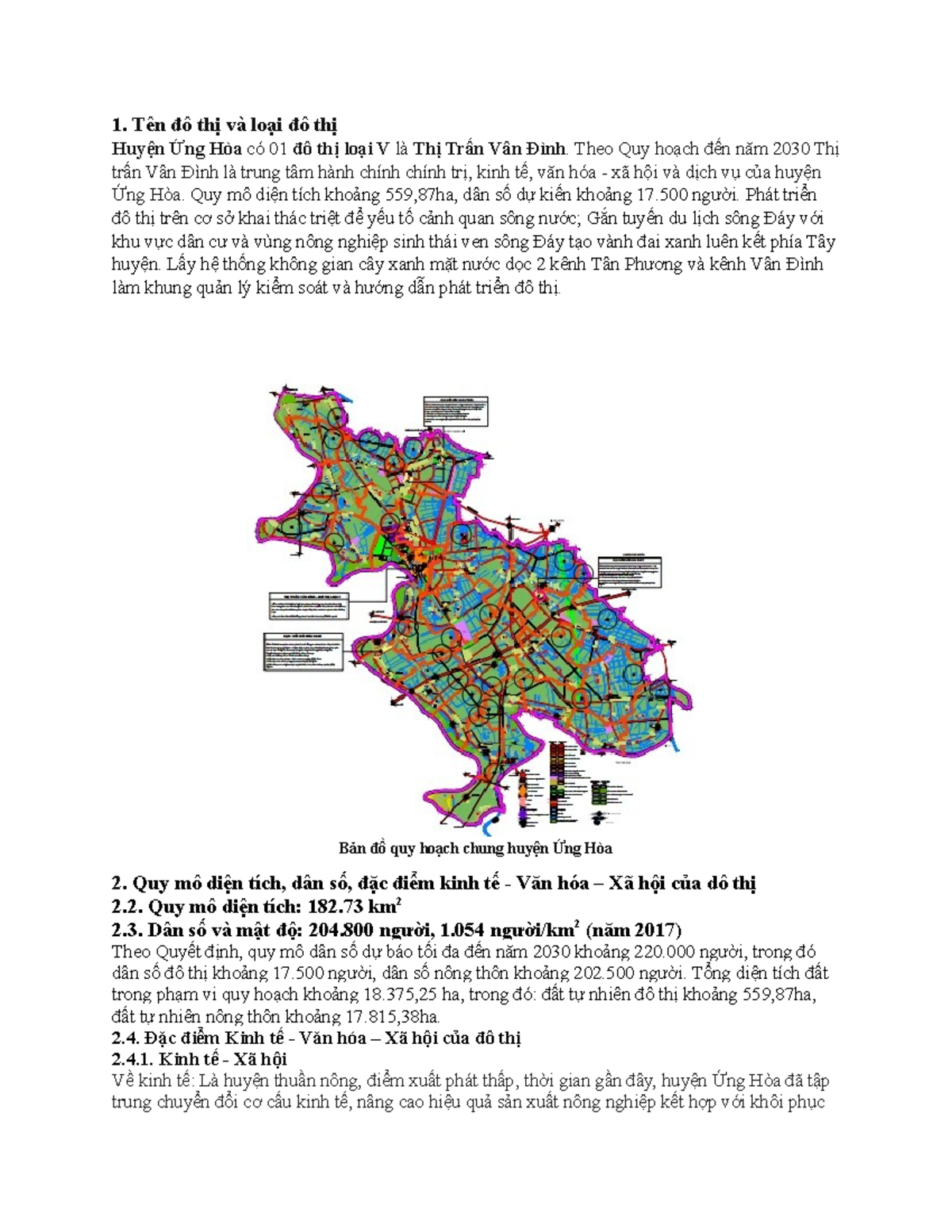 Qui hoạch đô thị 2 - đồ án quy hoạch đô thị - 1. Tên đô thị và loại đô ...